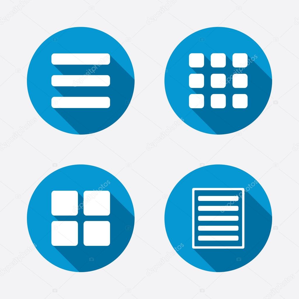 List menu icons. Stock Vector by ©Blankstock 70578863
