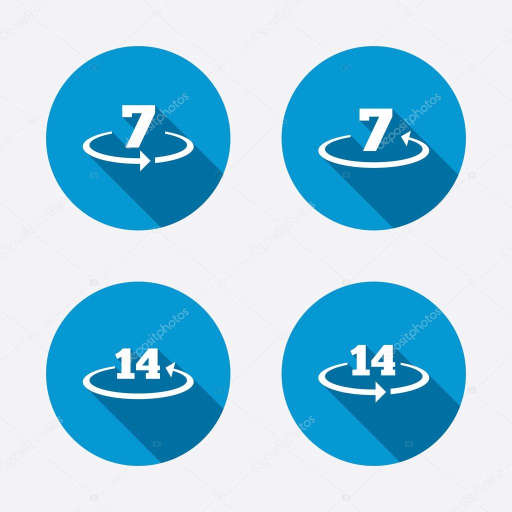 Return of goods within seven or fourteen days. Stock Vector Image by ...