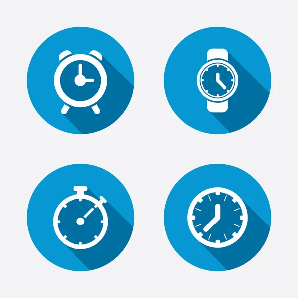 Mechanical clock icons Stock Vector by ©Blankstock 129774488