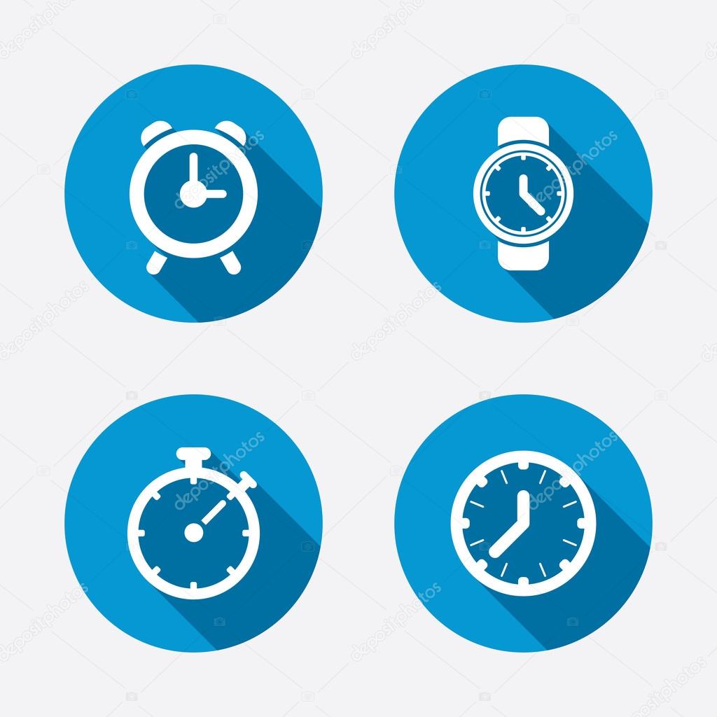 Mechanical clock time icons. Stock Vector by ©Blankstock 70810395
