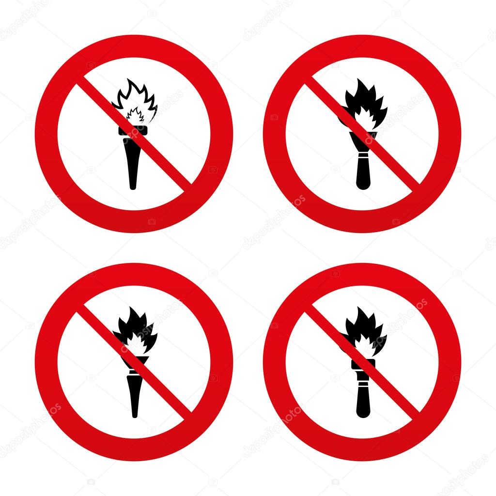 Torch flame icons. Stock Vector Image by ©Blankstock #74853215
