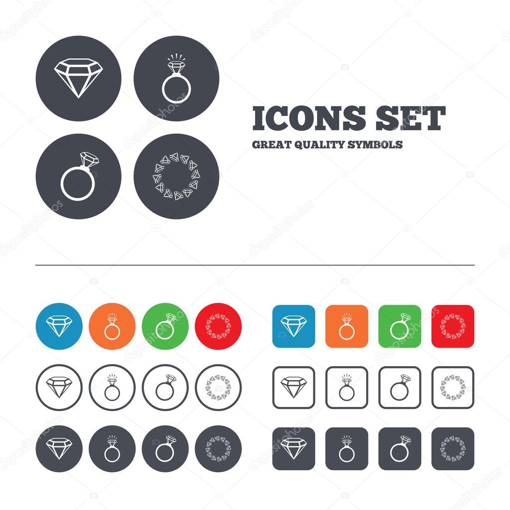 Joyería con signos de diamante . Vector de stock #75437497 de ©Blankstock