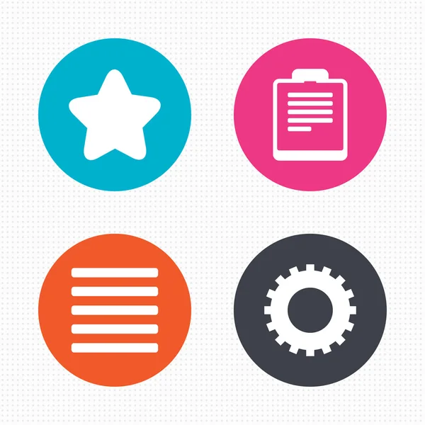 Star and menu list signs. Stock Vector by ©Blankstock 90348344