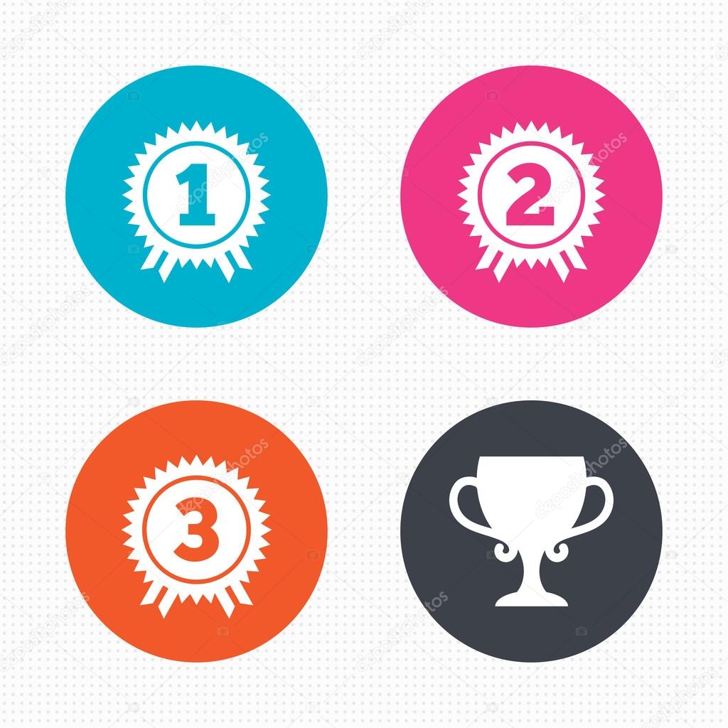 First, second and third place icons. Stock Vector Image by ©Blankstock ...