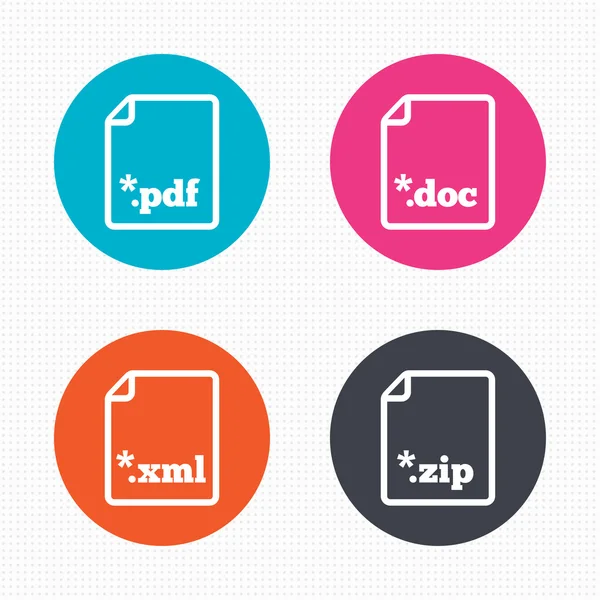 Document signs. File extensions symbols. Stock Vector Image by ...