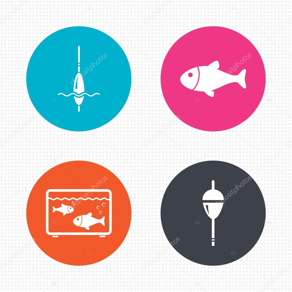 Fish with fishermen hook symbols Stock Vector by ©Blankstock 75654135