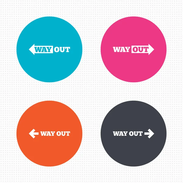 Way out icons. Left and right arrows symbols. Stock Vector Image by ...