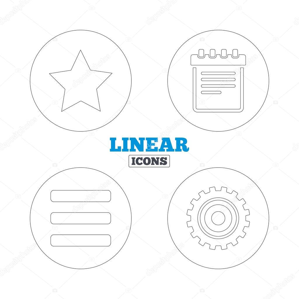 Star and menu list signs. Stock Vector Image by ©Blankstock #76336593