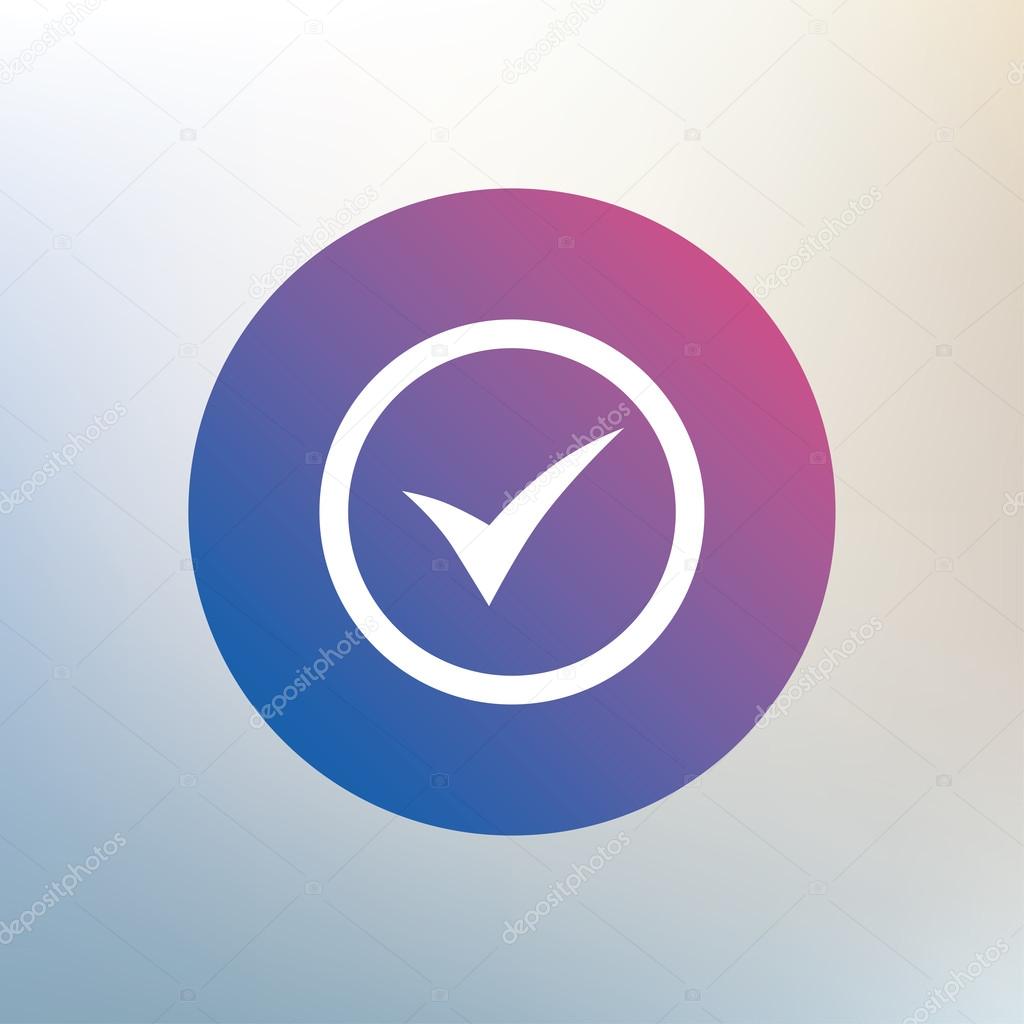Check mark sign icon. Stock Vector by ©Blankstock 76338825