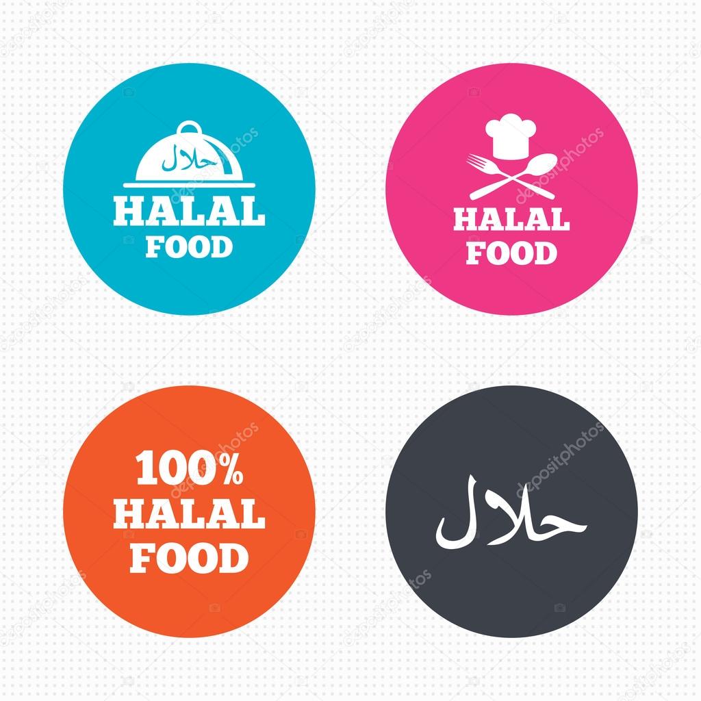 Halal food icons. Stock Vector by ©Blankstock 76348567