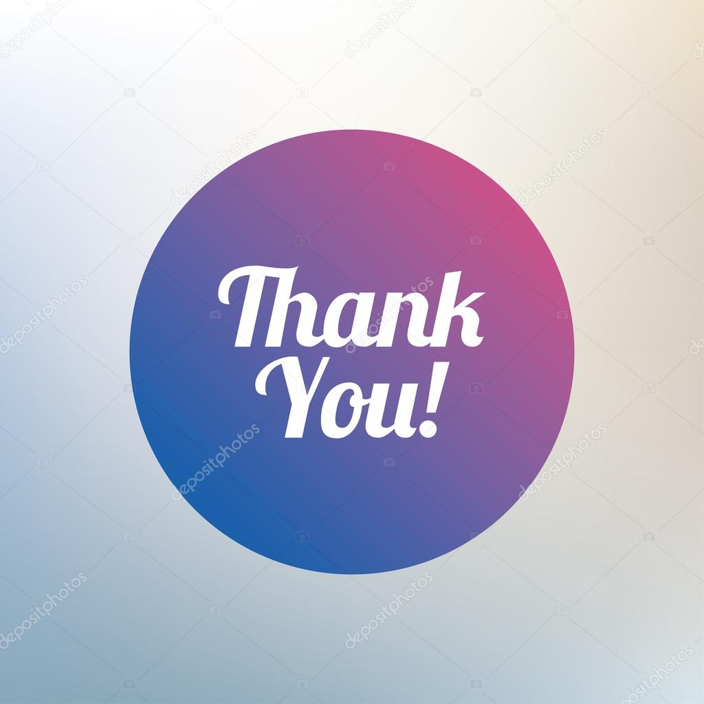 Thank you sign icon. Stock Vector by ©Blankstock #76380479