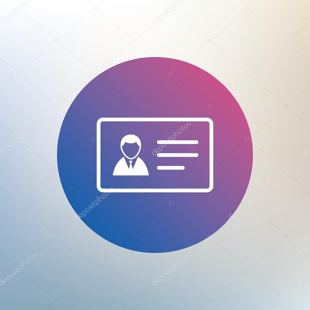 ID card sign icon. Stock Vector by ©Blankstock 76873203