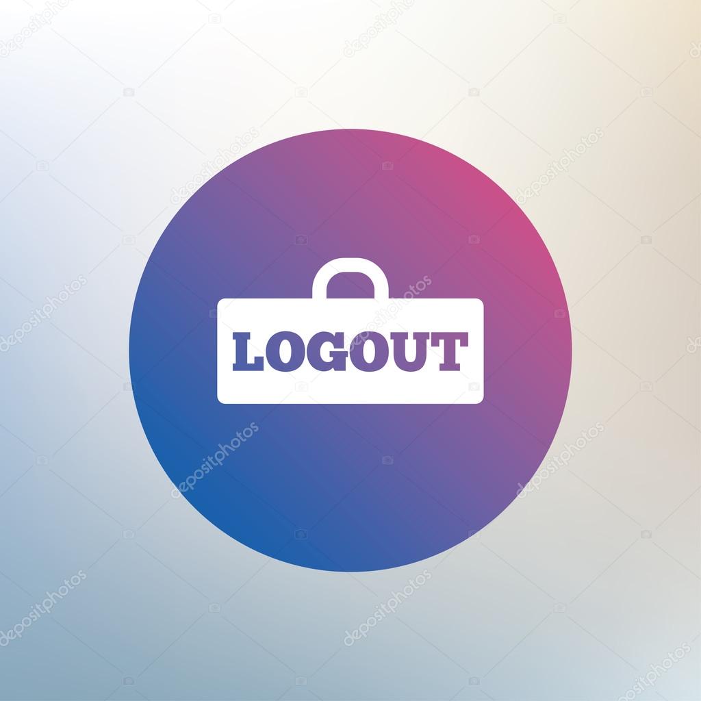 Logout sign icon. Stock Vector by ©Blankstock 76875547