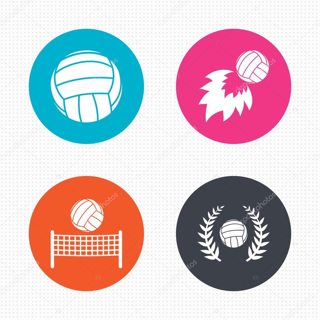 Ícones de vôlei e líquidos#N#. — Vetor de Stock © Blankstock #77317334