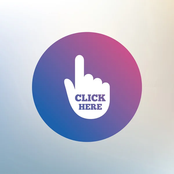 Click here signs. Hand press icons. Vector Stock Vector by ©Blankstock ...