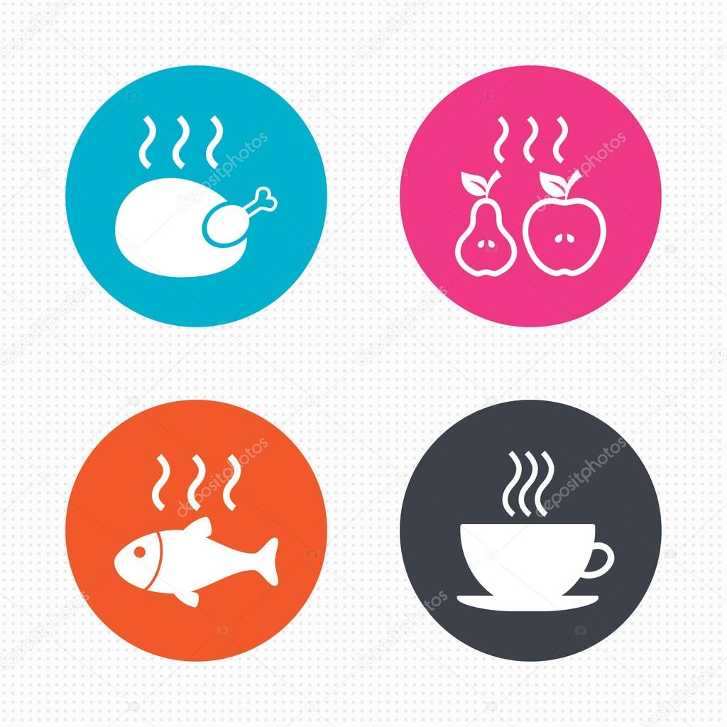 Hot food icons. Stock Vector Image by ©Blankstock #77924556