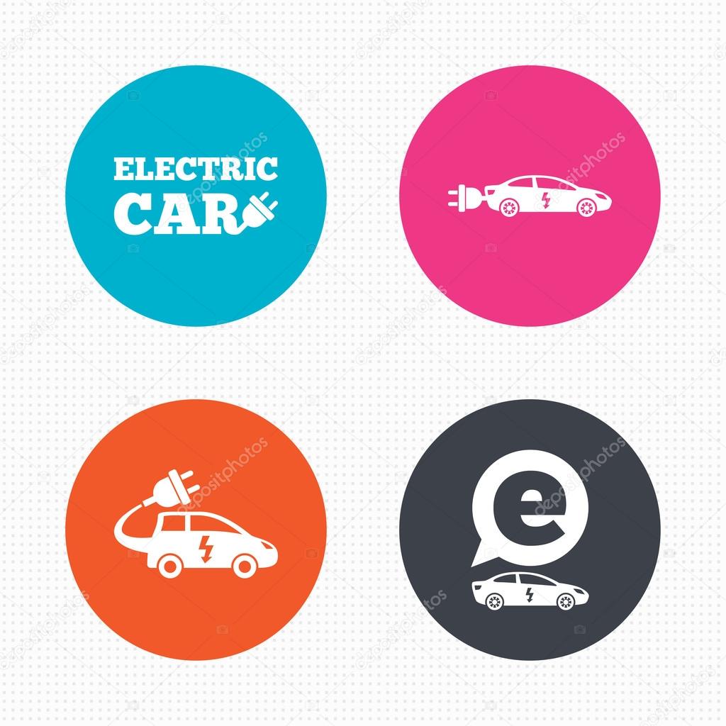 Electric car signs Stock Vector by ©Blankstock 78736346