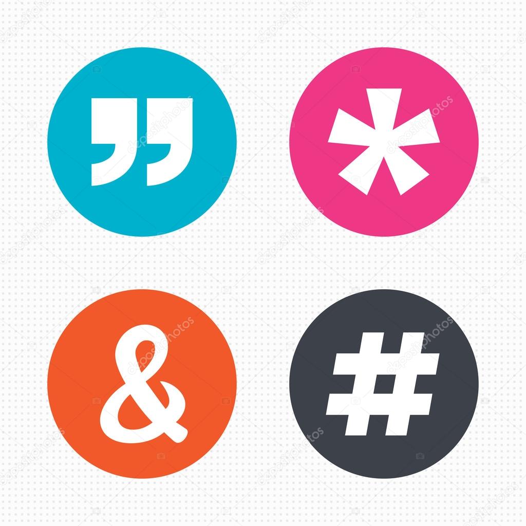 Quote, asterisk footnote icons Stock Vector by ©Blankstock 78740668