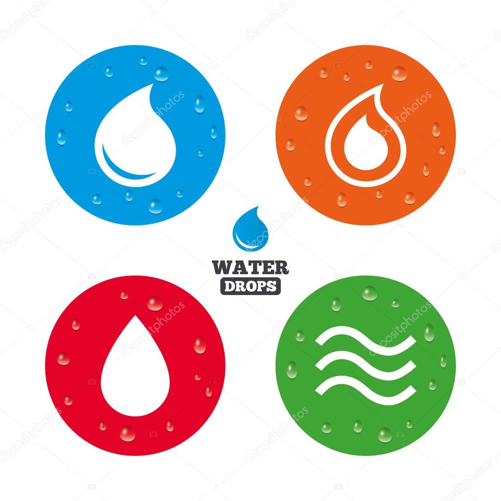 Water drop icons. Stock Vector by ©Blankstock 78754516