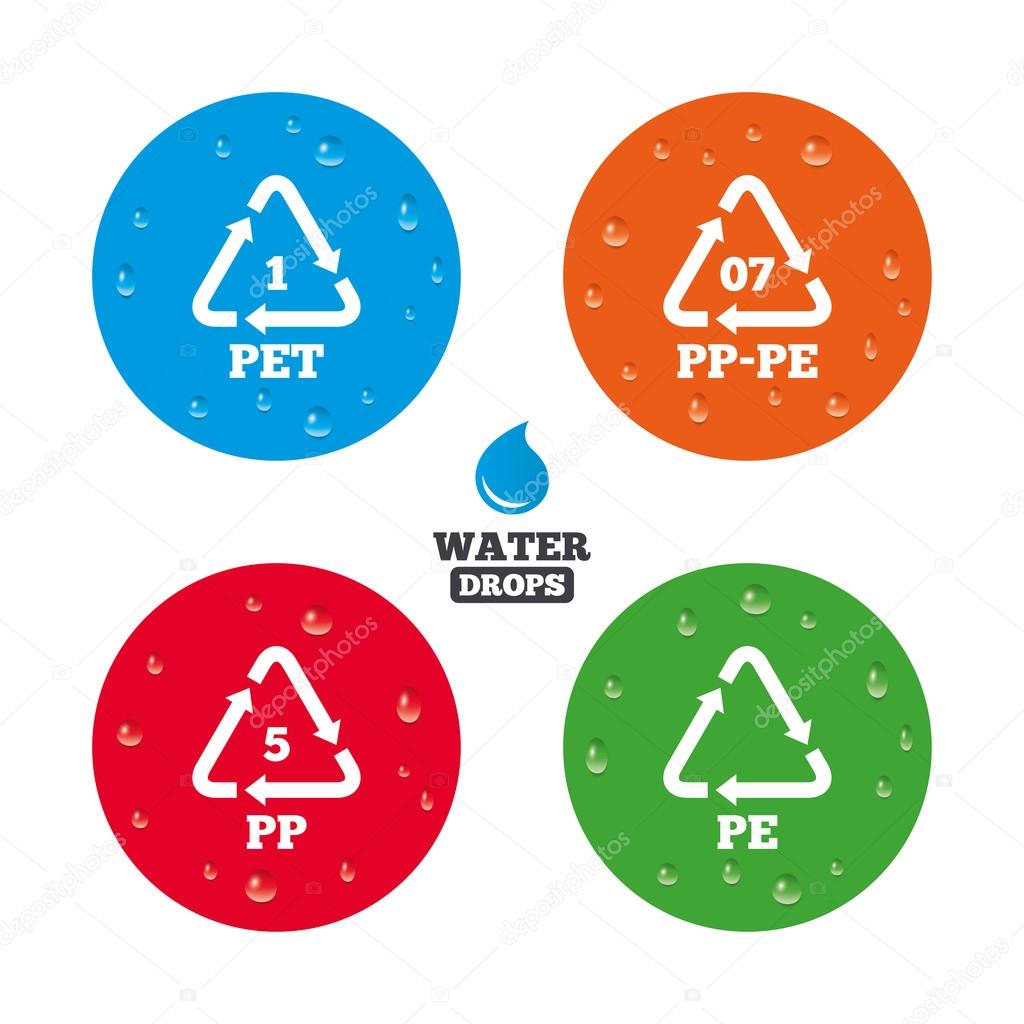 PET, PP-pe and PP. Polyethylene terephthalate Stock Vector by ...
