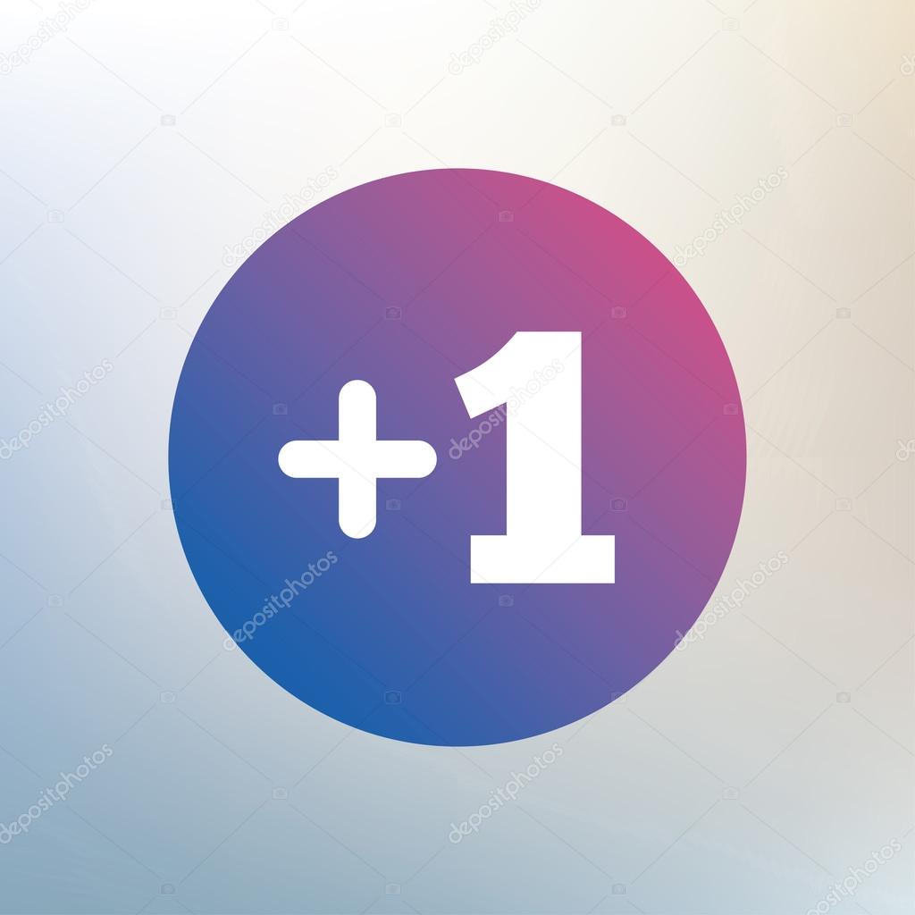 Plus one sign. Stock Vector by ©Blankstock 79030256