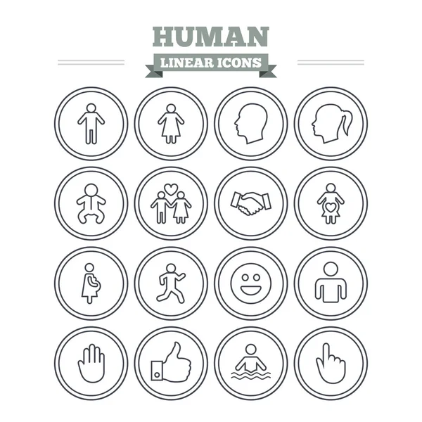 Human linear icons set. — Stock Vector © Blankstock #74217049