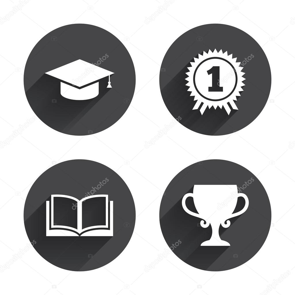 Graduation icons. Stock Vector by ©Blankstock 79705066