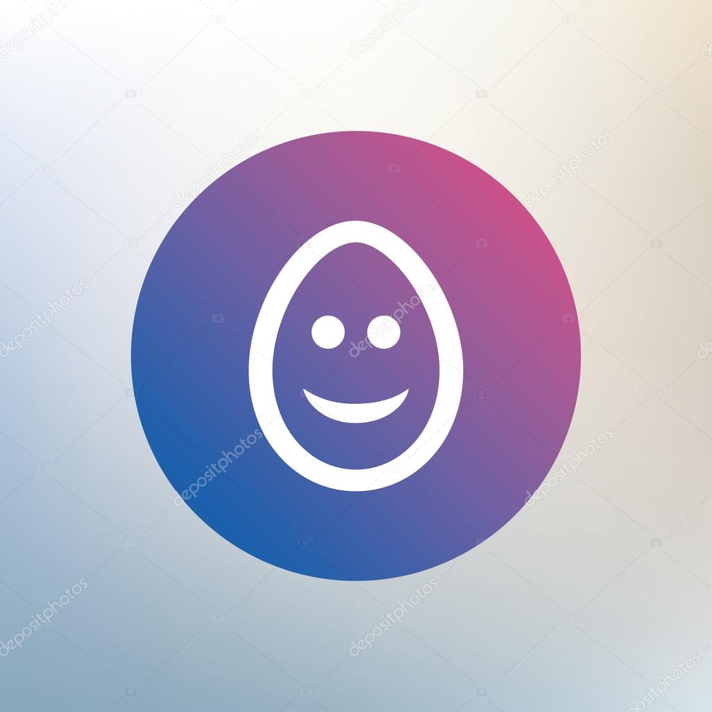 Smile egg face sign icon. Stock Vector Image by ©Blankstock #79707810