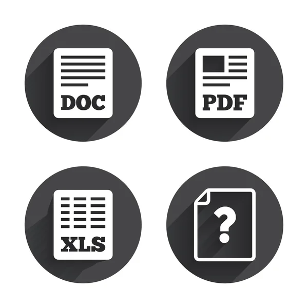 Document signs. File extensions symbols. Stock Vector by ©Blankstock ...