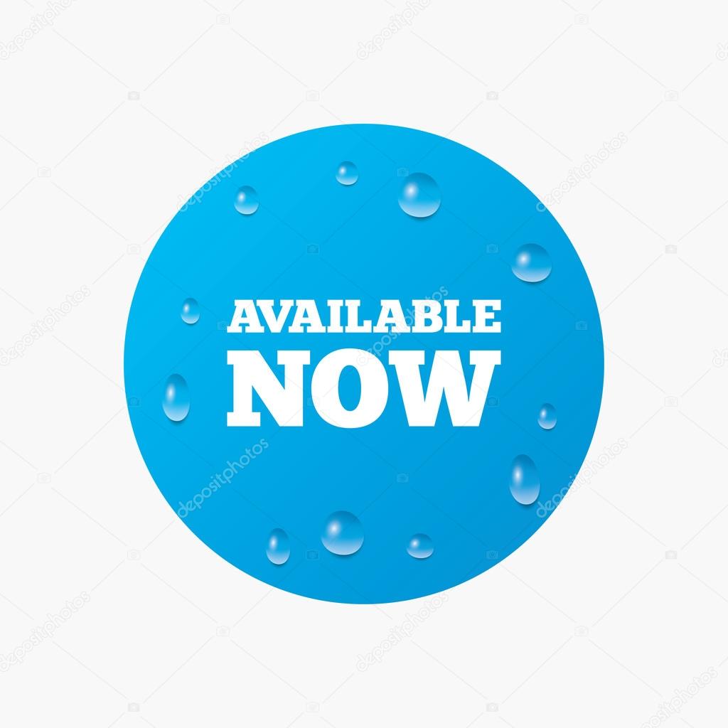 Available now icon. Stock Vector by ©Blankstock 79713598