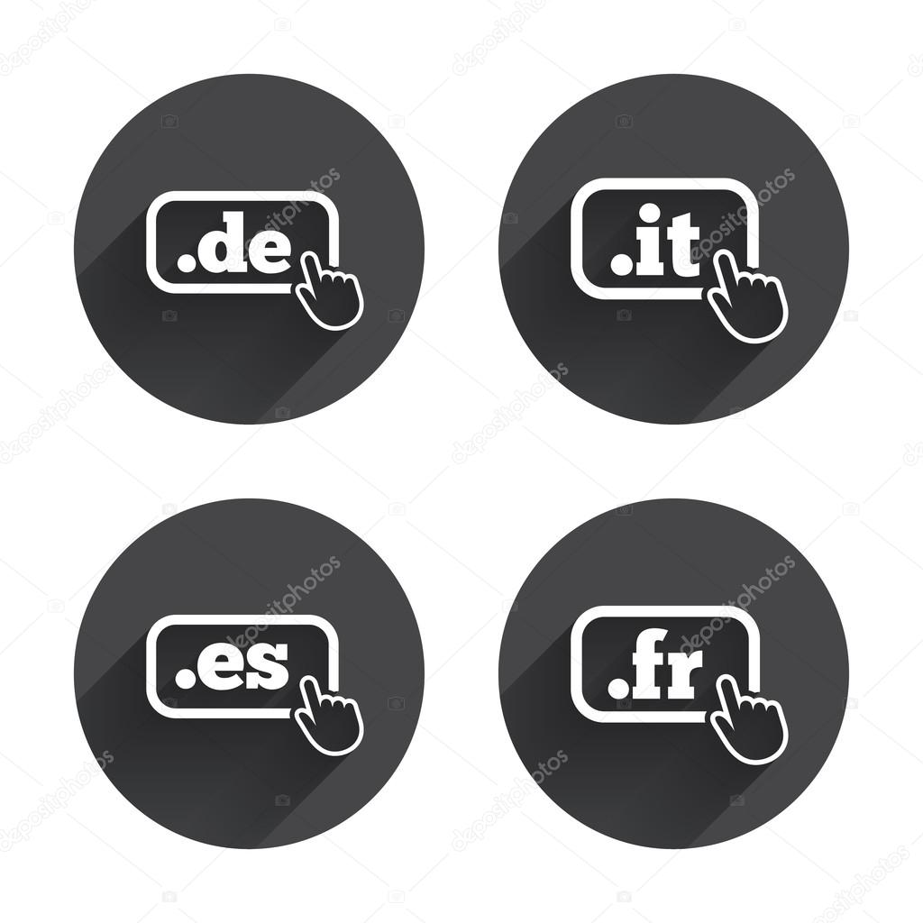 Top-level domains signs set. Stock Vector Image by ©Blankstock #79724132