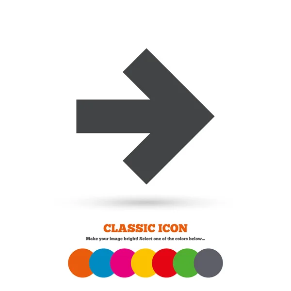 Arrow sign icon. Next button. Navigation symbol Stock Vector Image by ...
