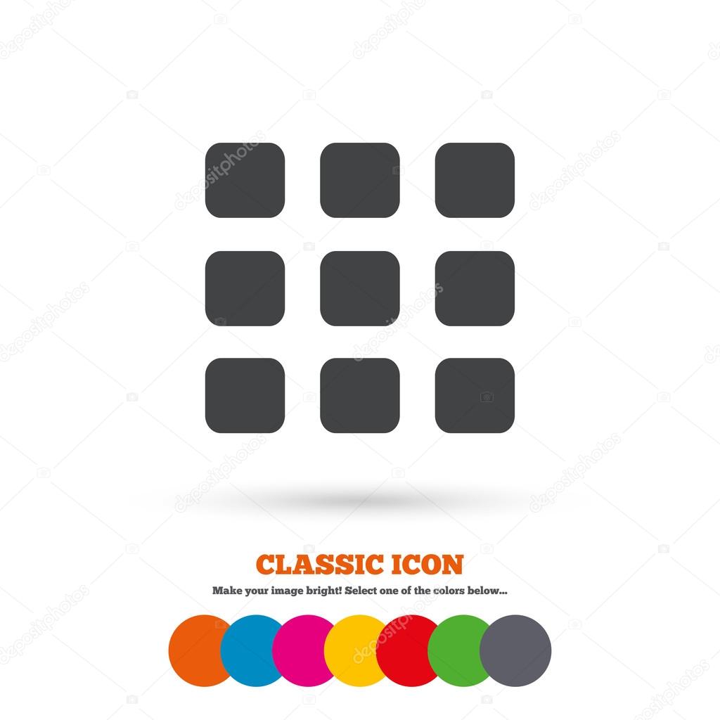 Thumbnails grid, Gallery view icon Stock Vector Image by ©Blankstock ...