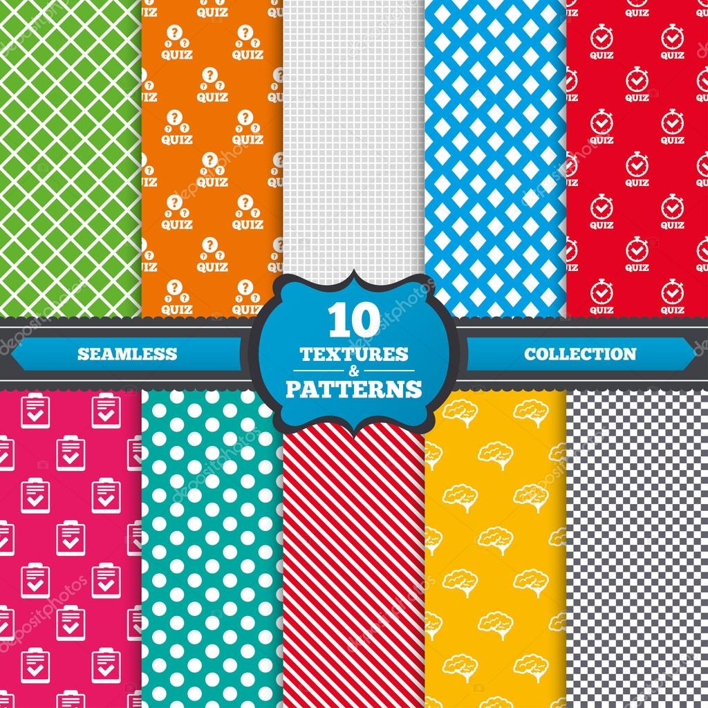 Patterns with Quiz, game icons Stock Vector Image by ©Blankstock #80512974