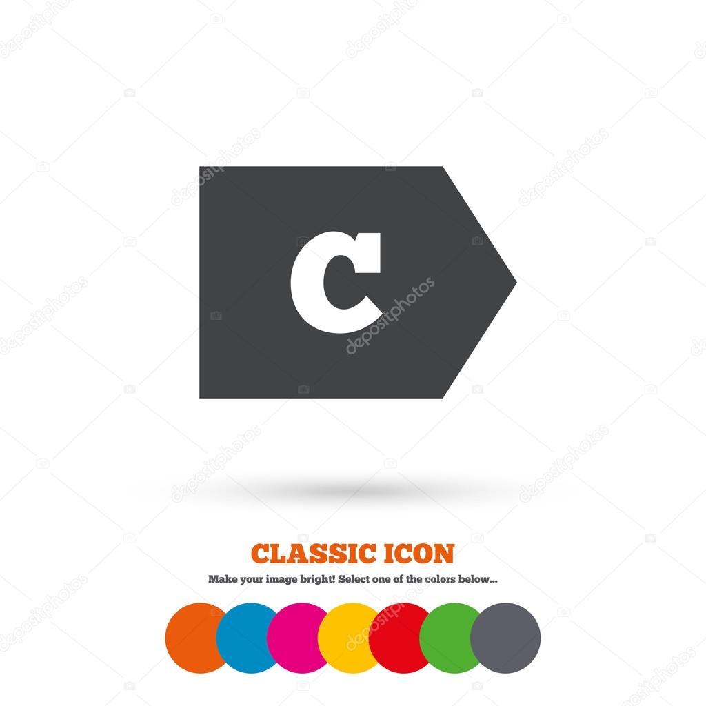 Energy efficiency class C icon Stock Vector by ©Blankstock 80515588