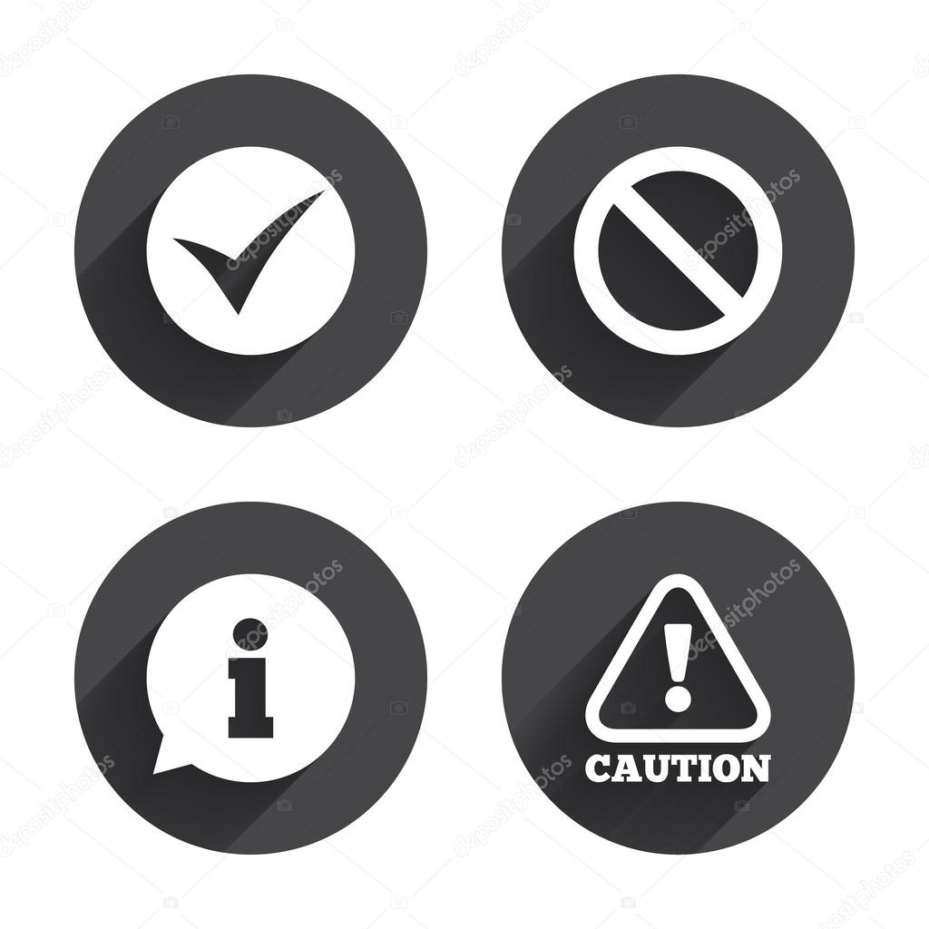 Ikon informasi. Hentikan pelarangan simbol . Vektor Stok oleh ...