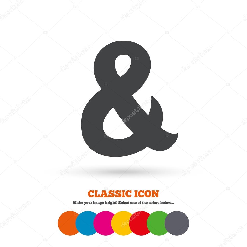 Ampersand, and icon Stock Vector by ©Blankstock 80614746