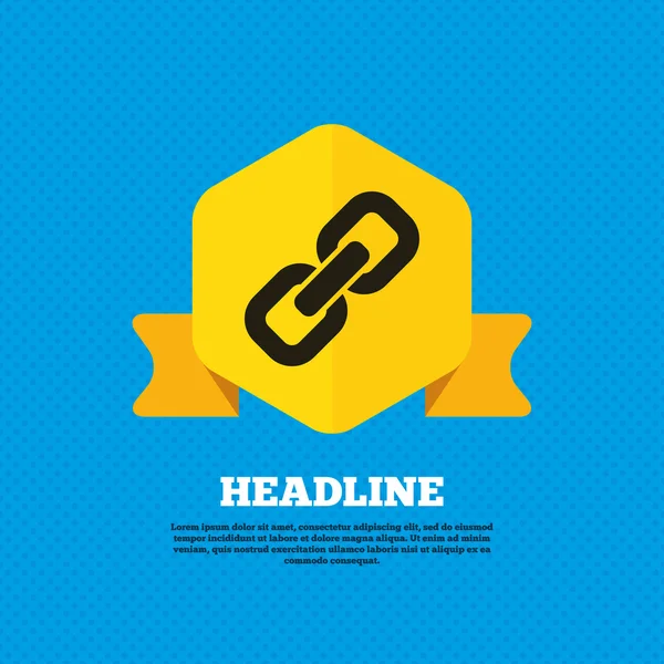 Link sign icon. Hyperlink symbol. — Stock Vector © Blankstock #38795801
