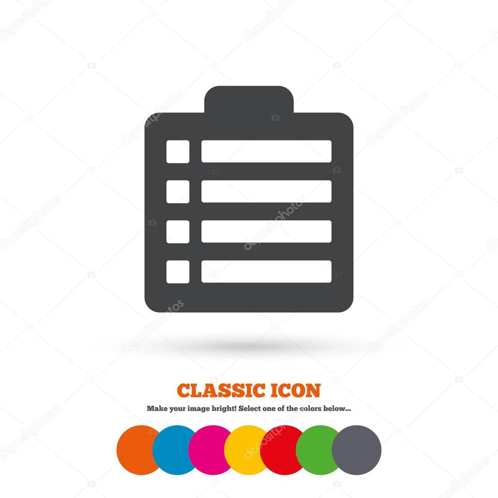 Checklist sign icon. Stock Vector Image by ©Blankstock #82218518