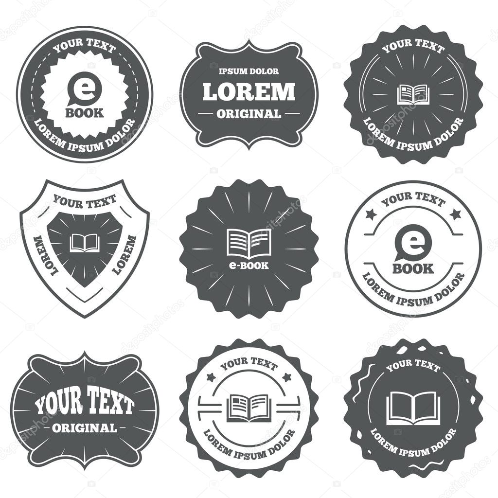 Electronic book signs. Stock Vector by ©Blankstock 82218816