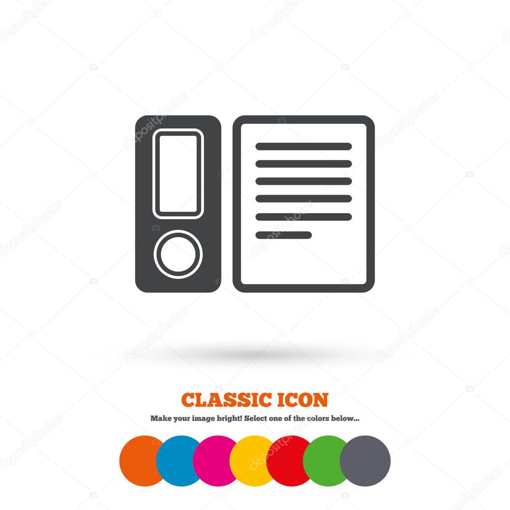 Document folder sign. Stock Vector by ©Blankstock 82219926