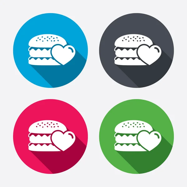 Hamburger icons. Burger food symbols. Stock Vector by ©Blankstock 82217858