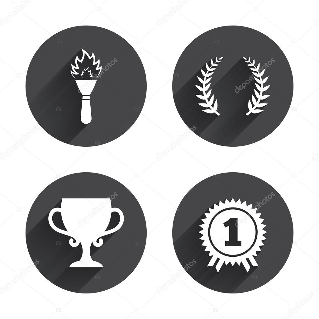 First place award cup icons Stock Vector by ©Blankstock 82222534