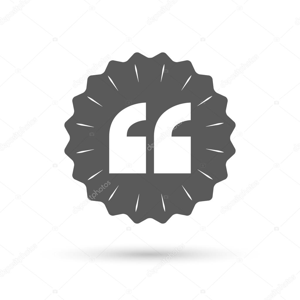 Quote sign icon. Stock Vector by ©Blankstock 82913438