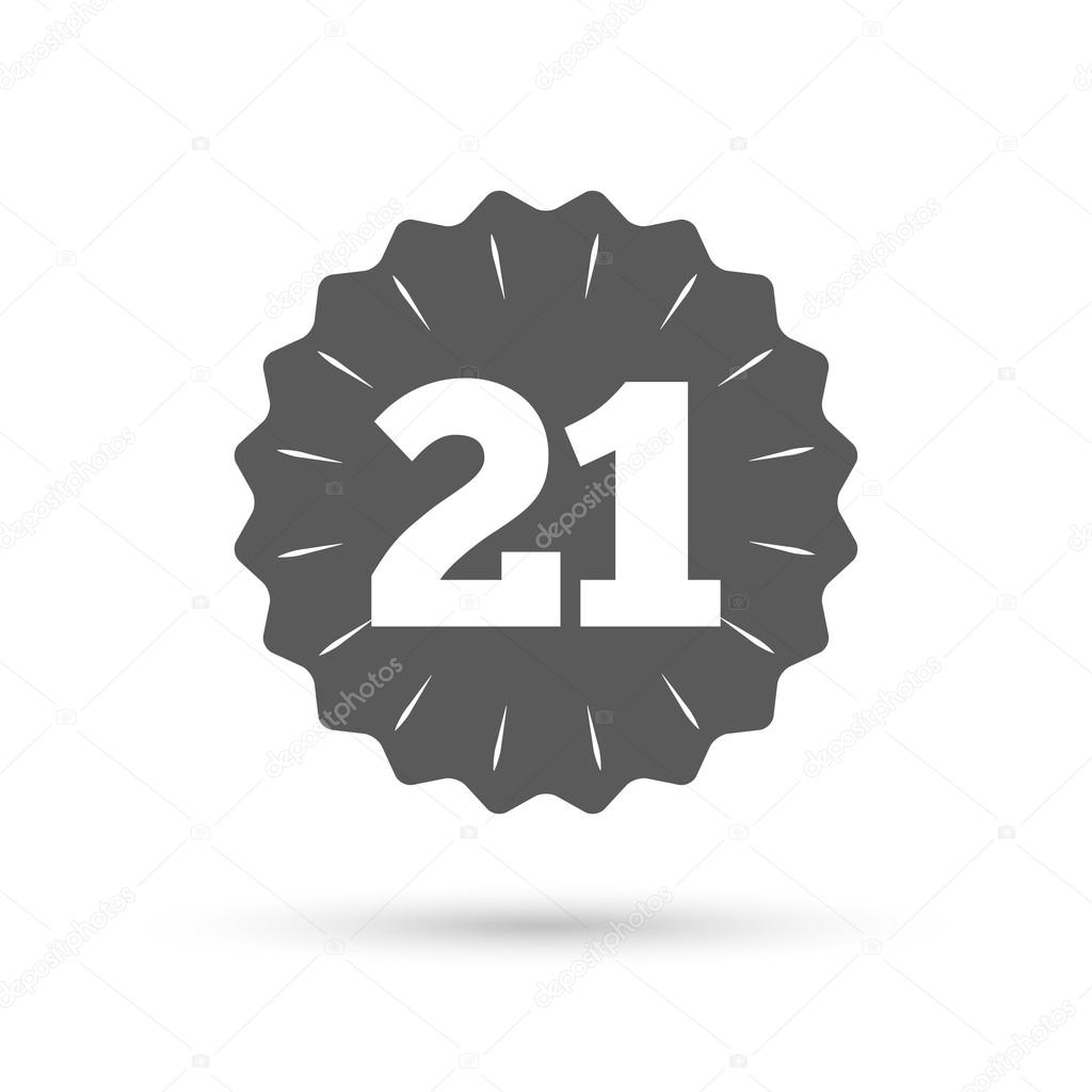 21 years old sign. — Stock Vector © Blankstock #82915310