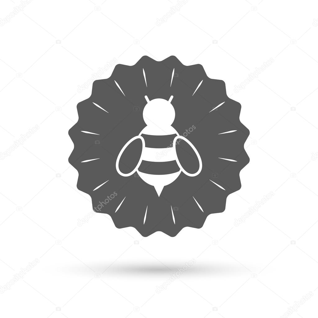 Bee sign icon Stock Vector by ©Blankstock 84365274