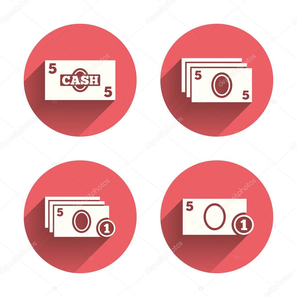 Cash money signs. Stock Vector by ©Blankstock 84367574