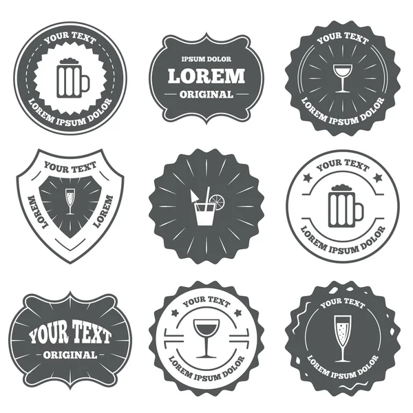 Alcoholic drinks signs. Stock Vector Image by ©Blankstock #90352806