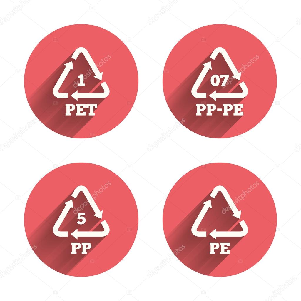 PET, PP-pe and PP. Polyethylene terephthalate Stock Vector Image by ...