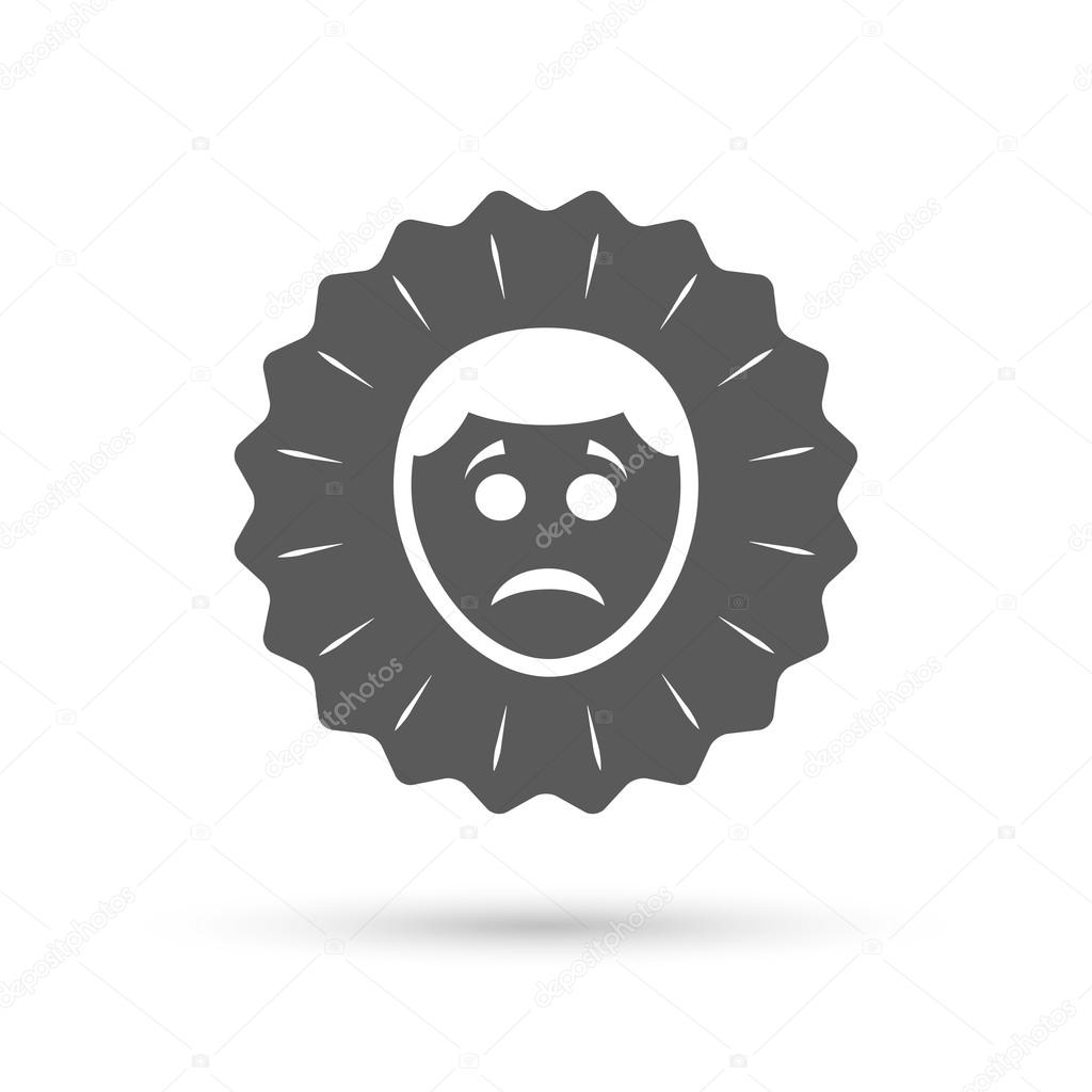 Sad face sign icon. Stock Vector by ©Blankstock 84993272